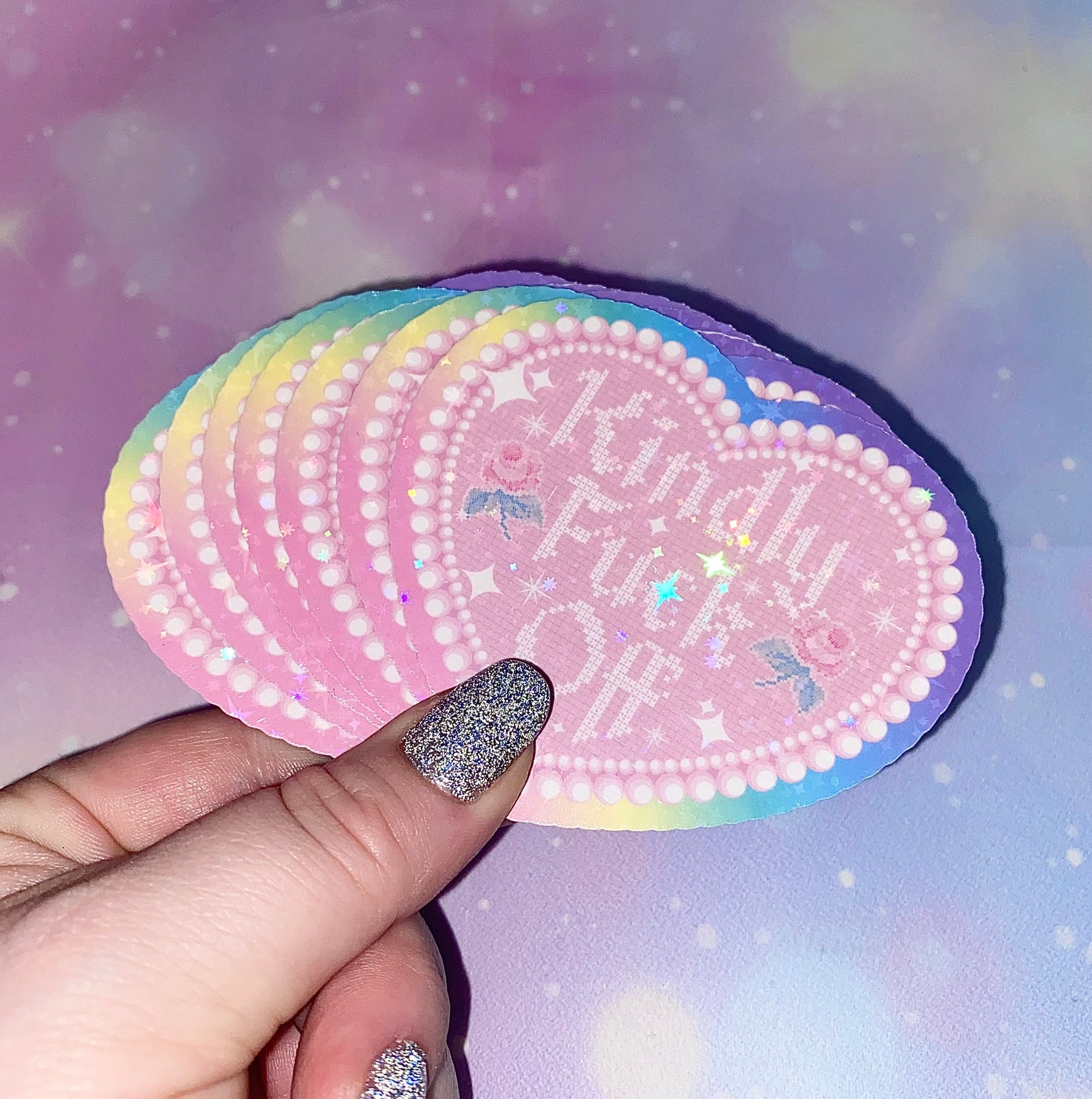 Kindly Fck off Sticker Pink F off Stickers Kindly F Off - Etsy