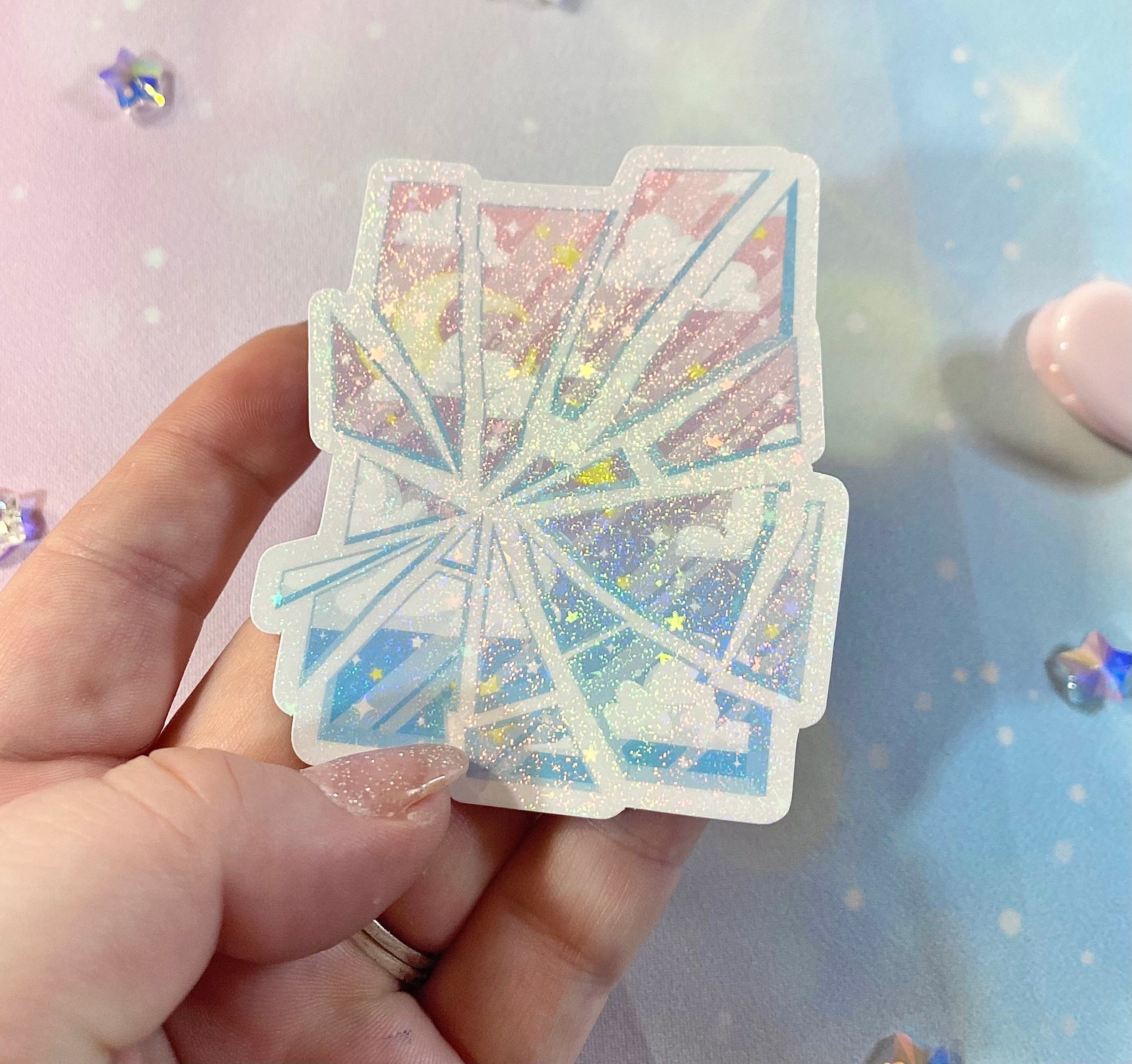 Broken Dreams Cute Mirror Stickers Broken Mirrors Broken - Etsy