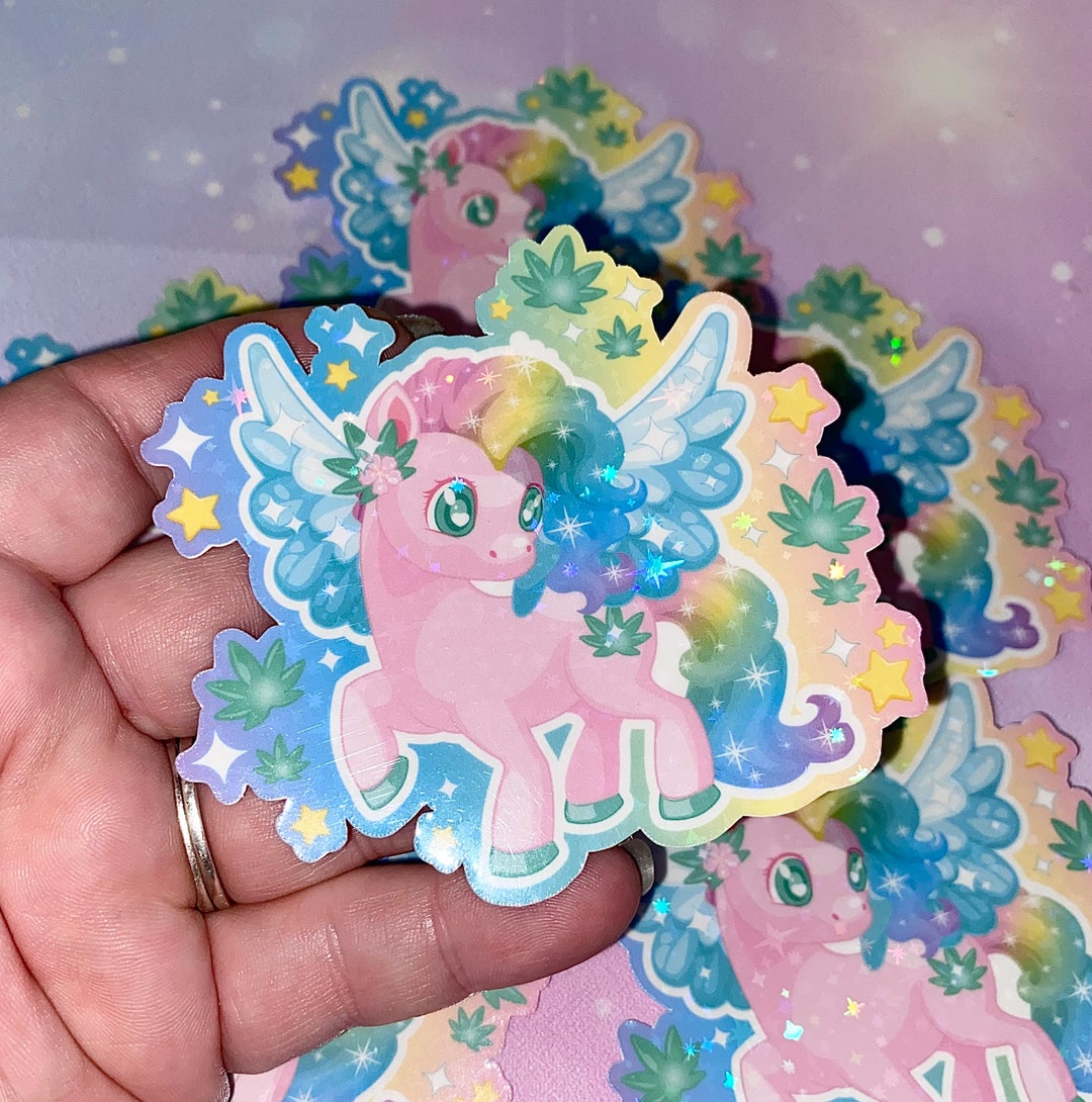 Canna-pony | Cannabis Stickers, Weed Stickers, Stoner Girl, Kawaii ...