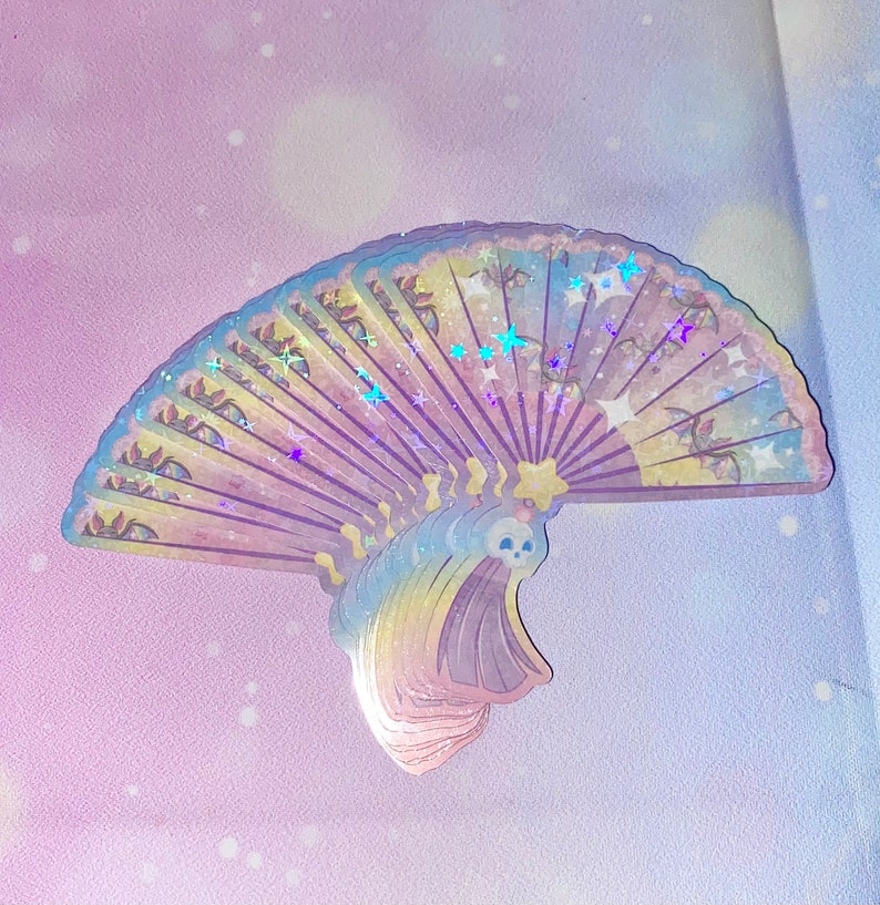 Pastel Goth Fan | Japanese Fans, Japanese Fan Stickers, Girly Stickers ...