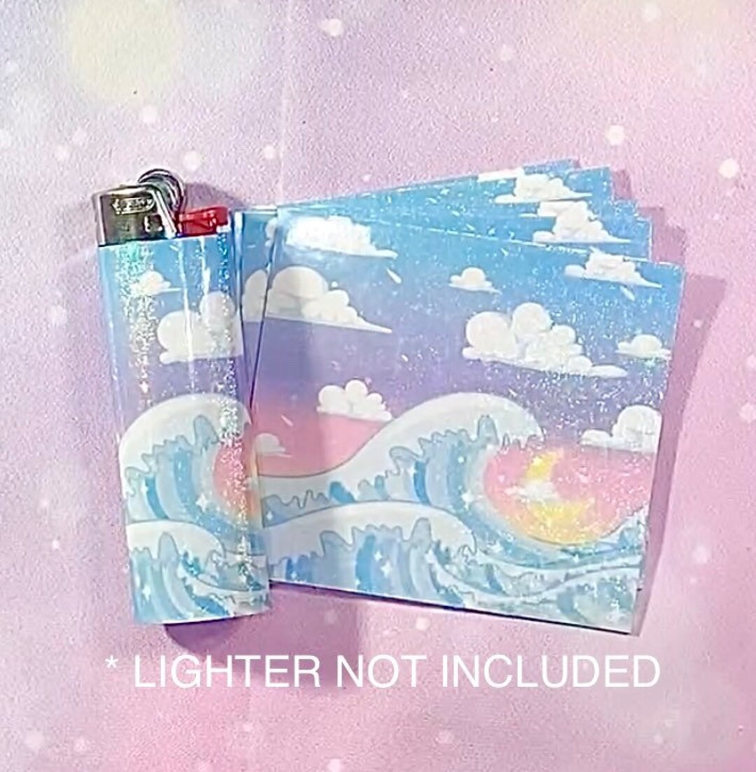 Japanese Waves Lighter Wrap | Kawaii Lighter Wraps, Lighter Wraps ...