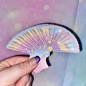 Pastel Goth Fan | Japanese Fans, Japanese Fan Stickers, Girly Stickers ...