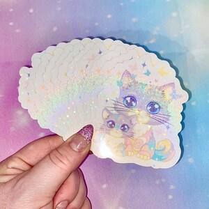 Flutterby Sticker | Cute Cat Stickers, Cat Mom Stickers, Cat Moms, Kawaii Stickers, Cat Stickers ...