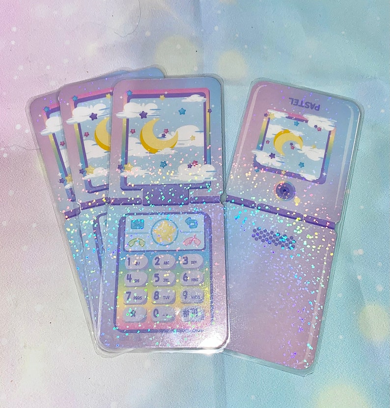 Pastel Flip Phone Bookmark | Cute Bookmarks, Phone Bookmarks, Kawaii ...