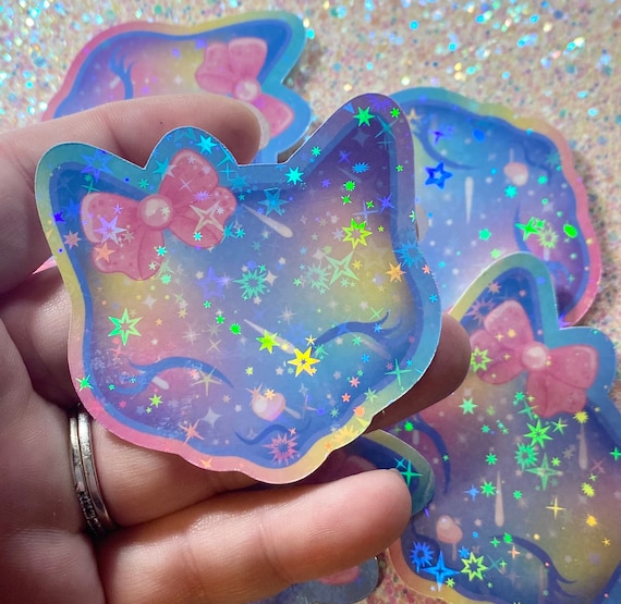 Galaxia Sticker Cat Stickers Cute Cat Stickers Cat Mom | Etsy