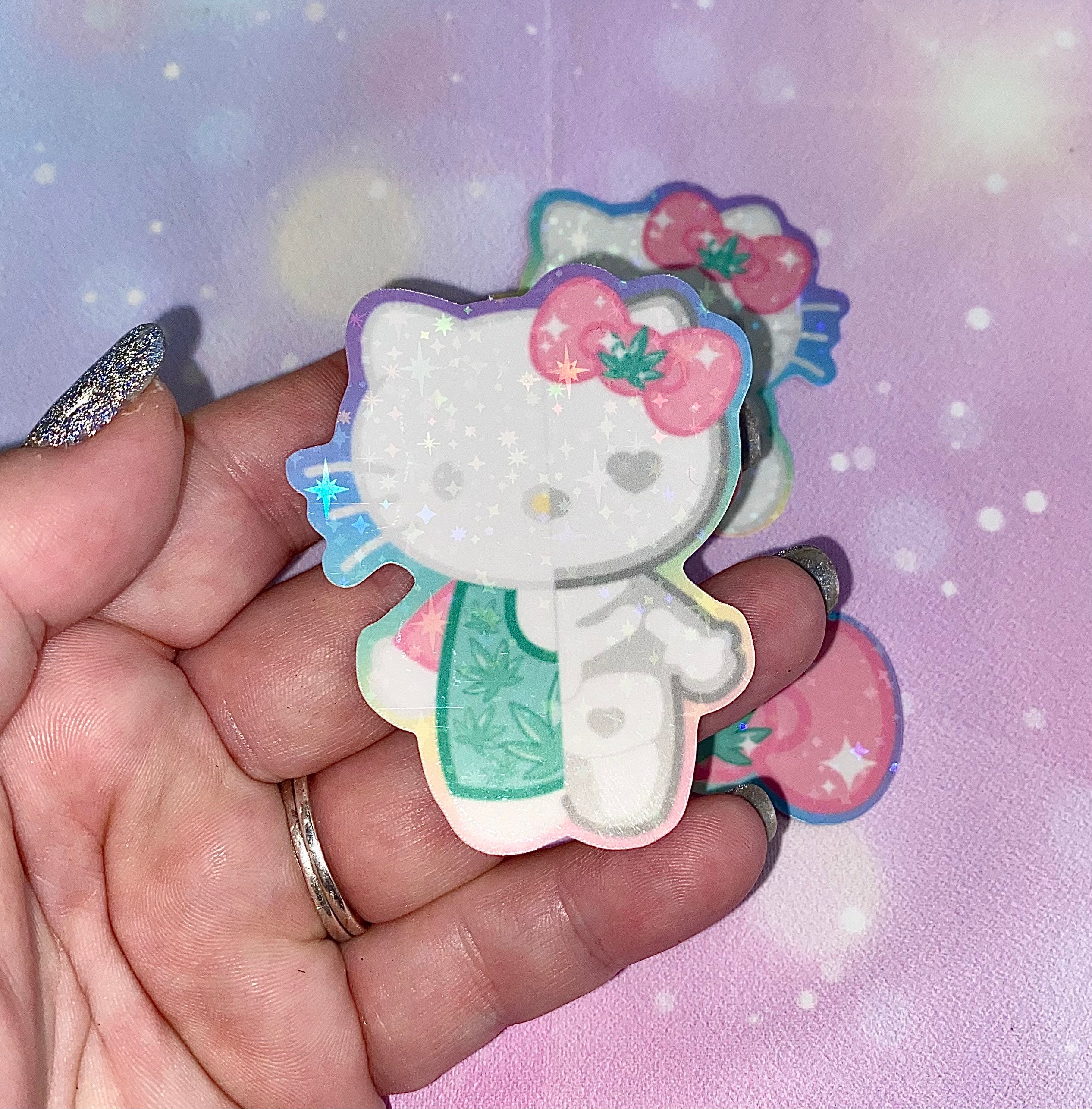 Canna-kitty Sticker Pack Cute Cat Sticker Kawaii Stickers | Etsy