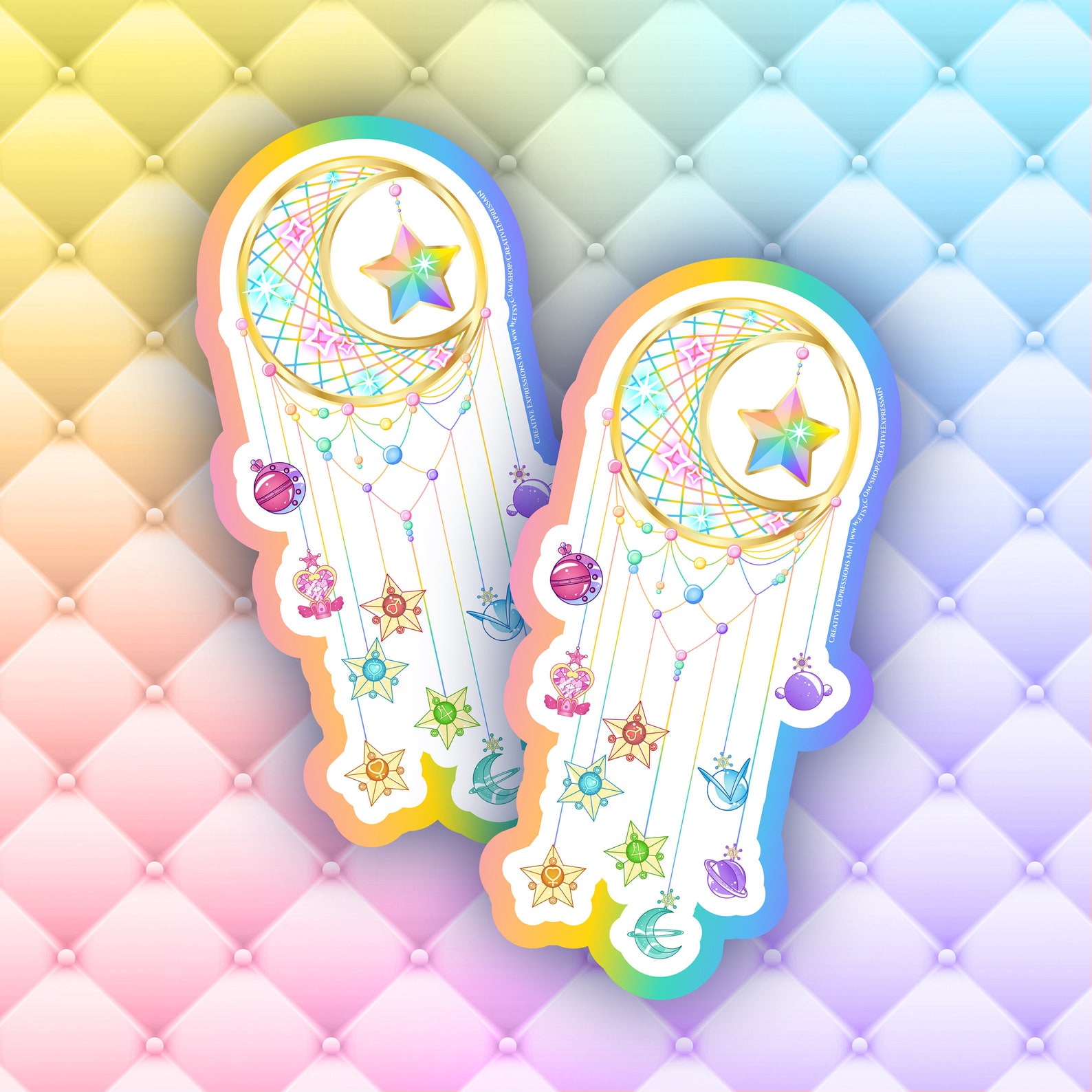 Magical Girl Dream Catcher Sticker | Etsy