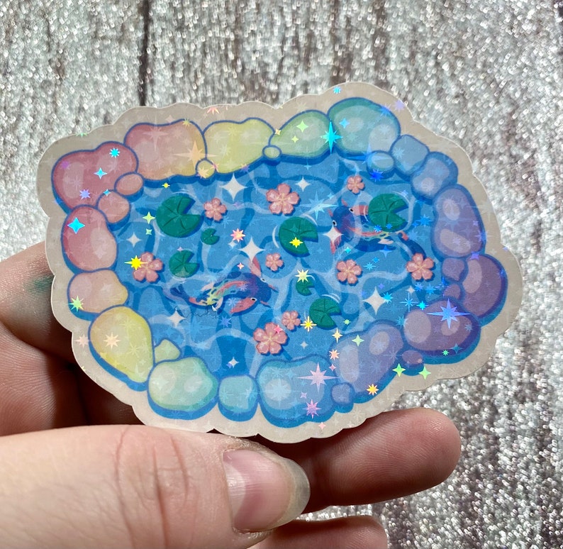 Pastel Koi Pond Cute Koi Ponds Koi Pond Stickers Koi | Etsy