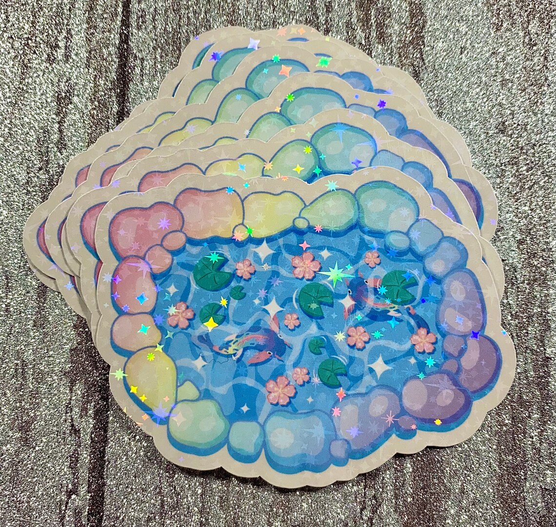 Pastel Koi Pond Cute Koi Ponds Koi Pond Stickers Koi | Etsy