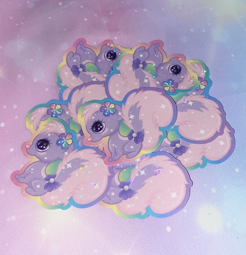 Pastel Skunk Cute Skunk Stickers Skunks Kawaii Stickers - Etsy