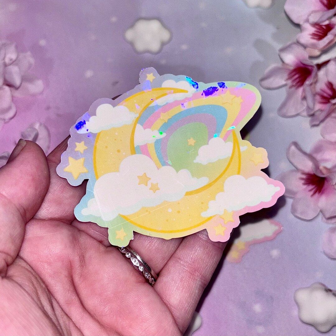 Moonlight Affairs Sticker | Crescent Moon Stickers, Cute Stickers ...