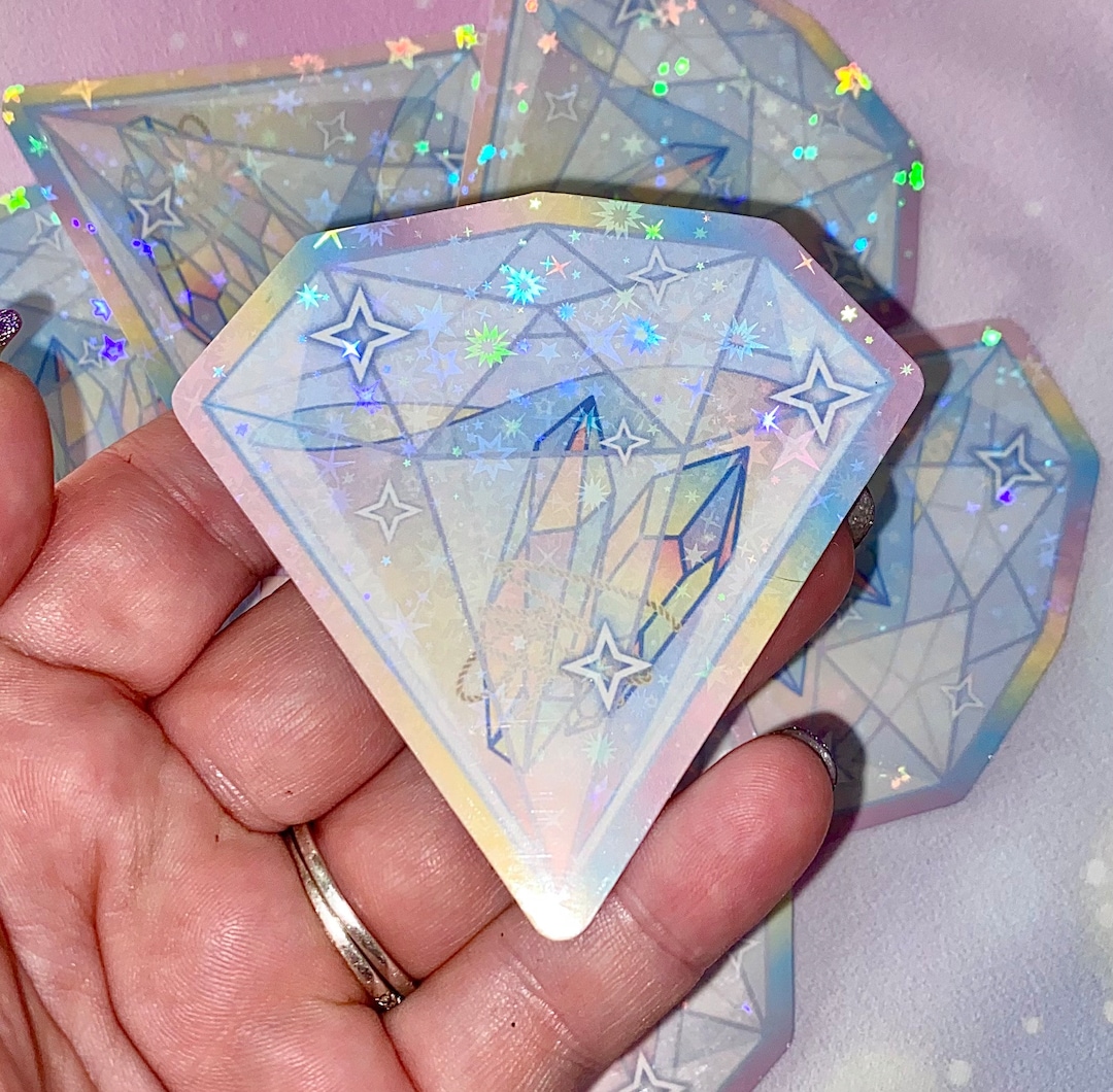 Liquid Diamonds Holo Sticker | Cute Diamond Stickers, Diamond Stickers ...