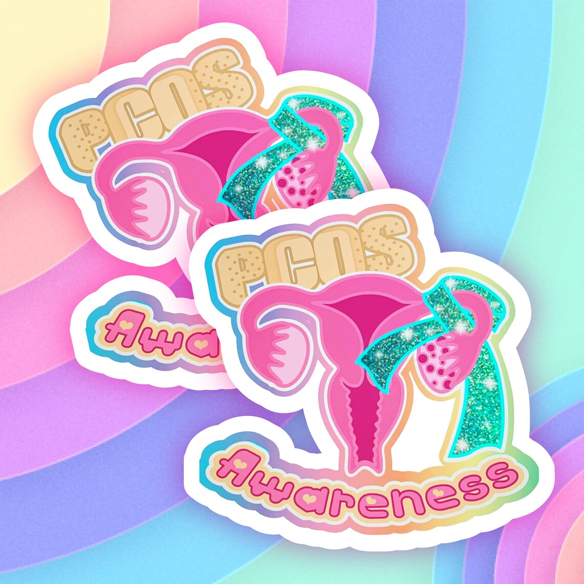 PCOS Awareness Sticker PCOS Stickers PCOS Awareness Kawaii - Etsy