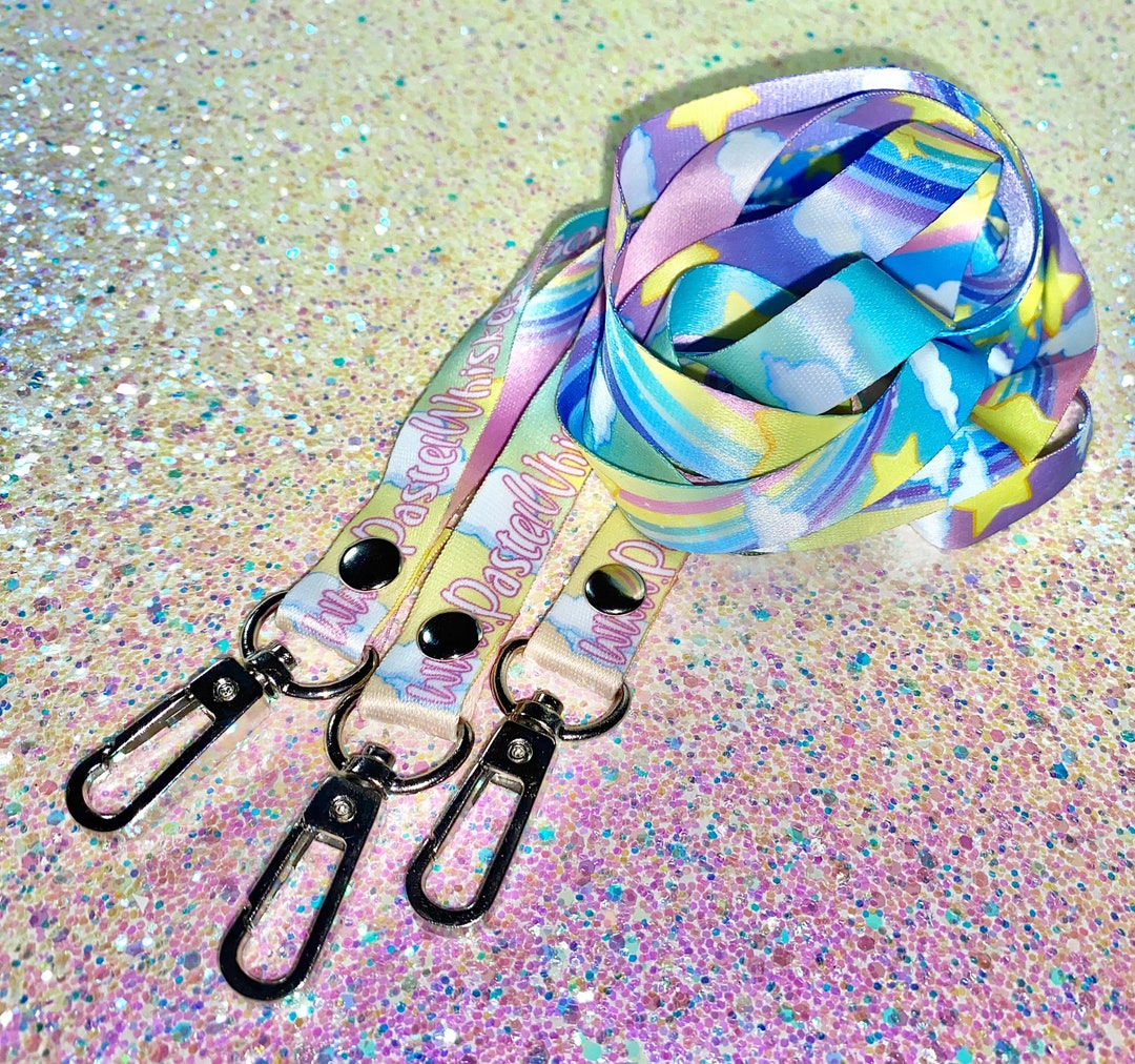 Rainbow Dreams Kawaii Lanyard | Rainbow Lanyards, Cute Lanyards, Girly ...
