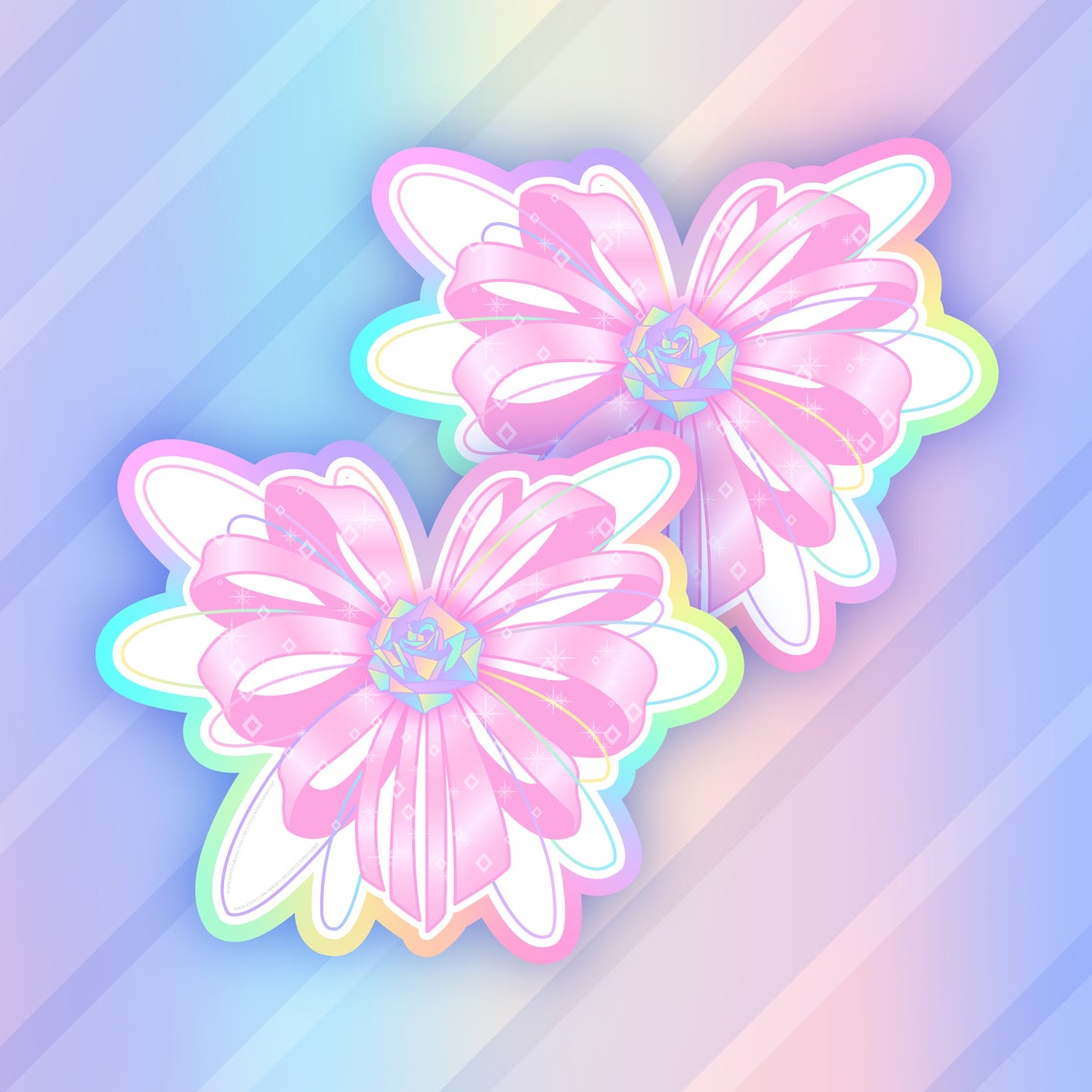 Magical Girl Ribbon Sticker Magical Girls Magical Girl | Etsy