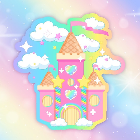 Castle Sweets Pink Castles Castle Stickers Princess | Etsy
