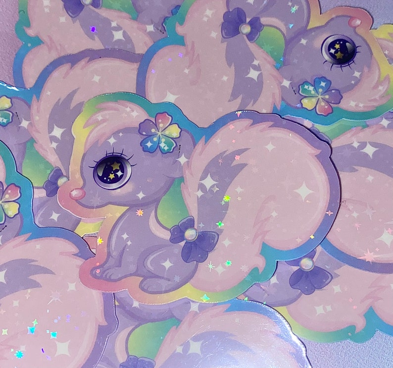 Pastel Skunk Cute Skunk Stickers Skunks Kawaii Stickers - Etsy