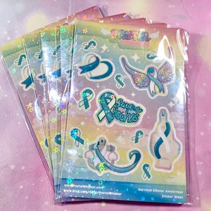 Cervical Cancer Awareness Sticker Sheet | Cervical Cancer, Cervical ...