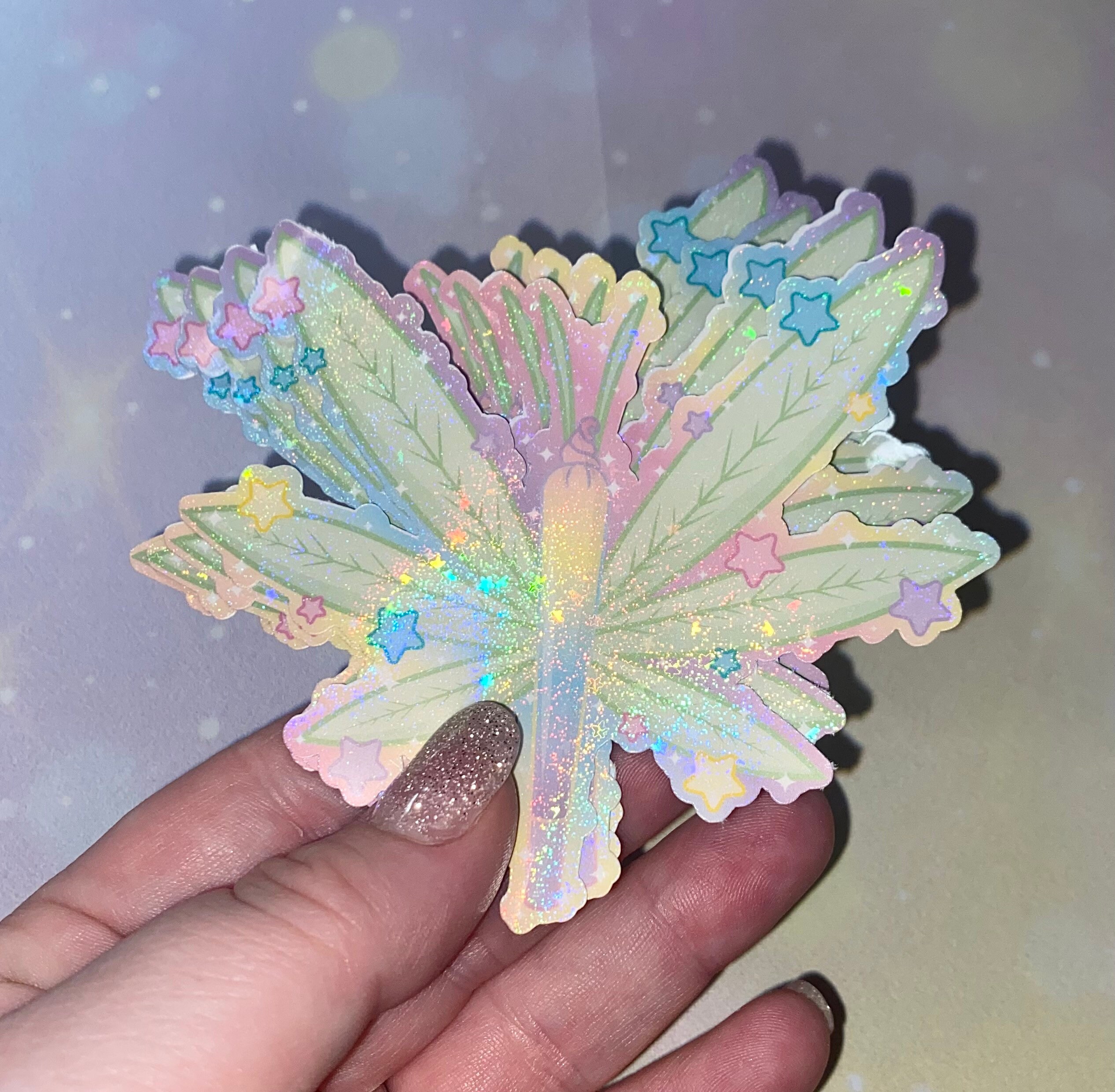 Canna-fly Holo Sticker | Stoner Girls, Cannabis Stickers, Weed Stickers ...