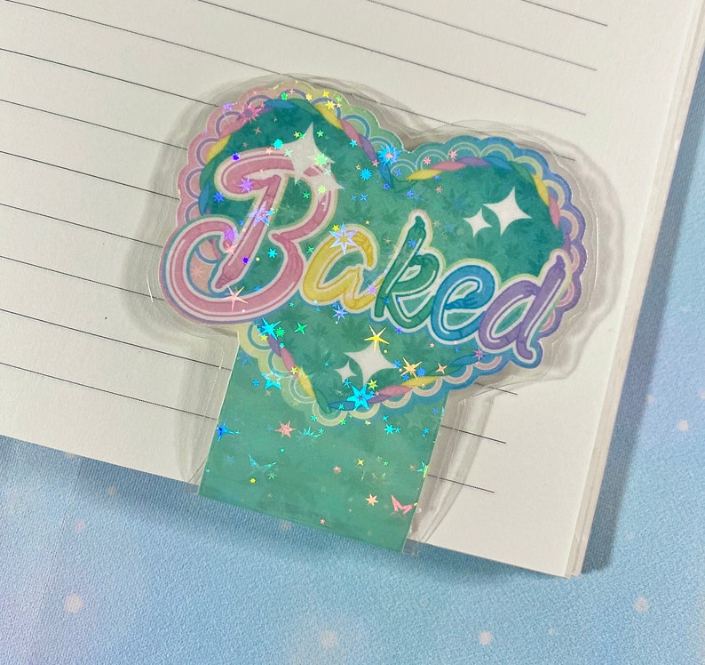 Baked Magnetic Bookmark Cannabis Bookmark Weed Bookmark - Etsy