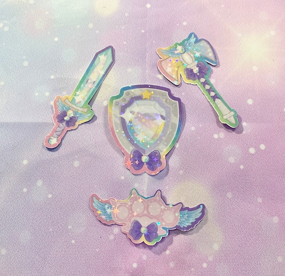 Magical Weapons Sticker Pack Cute Weapons Girly Weapons - Etsy