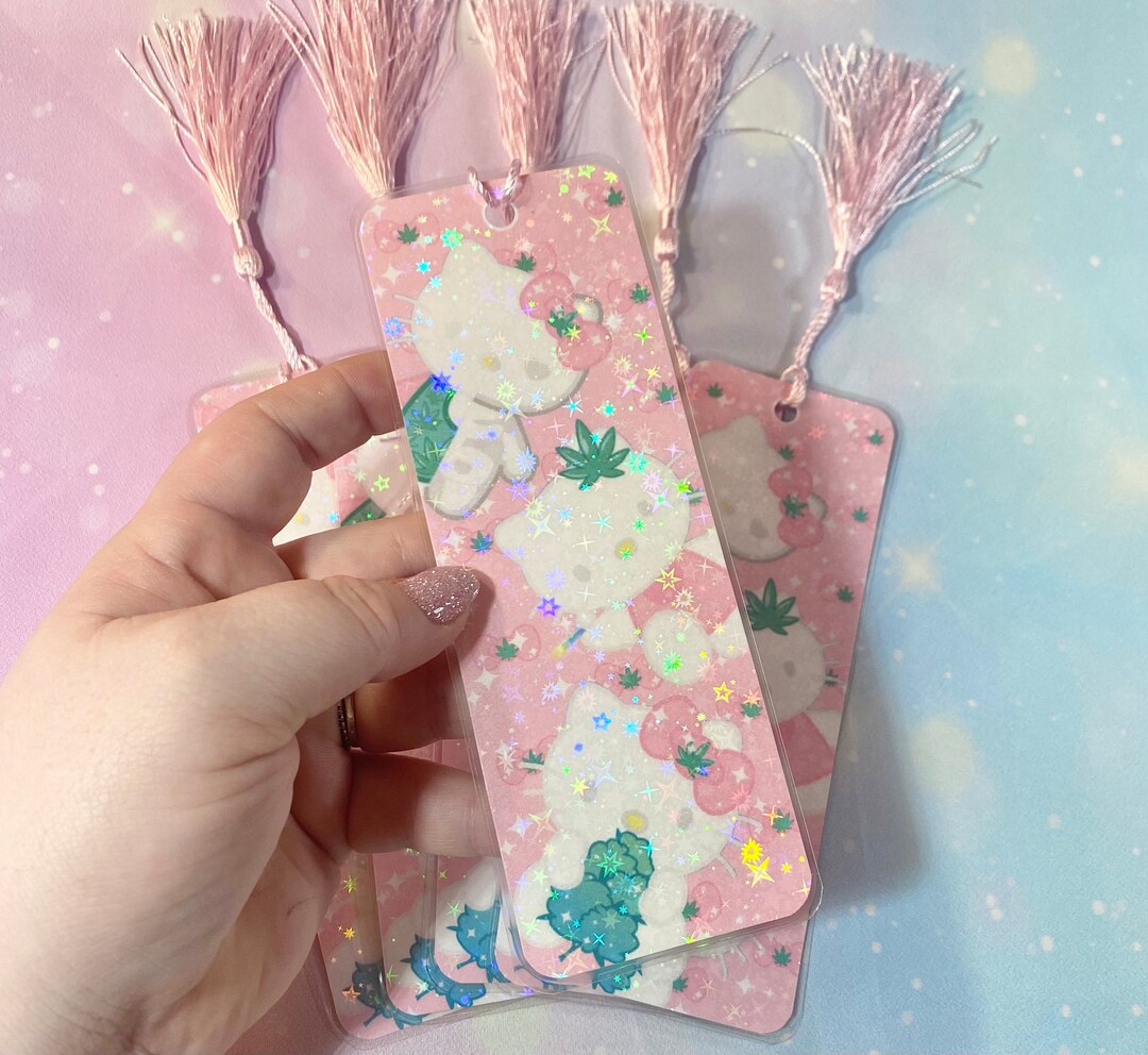 Canna-kitty Bookmark Cute Cat Bookmarks, Cat Bookmarks, Weed Bookmarks ...