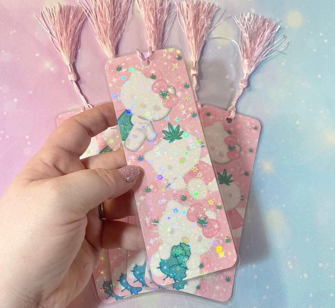 Canna-kitty Bookmark Cute Cat Bookmarks Cat Bookmarks Weed - Etsy