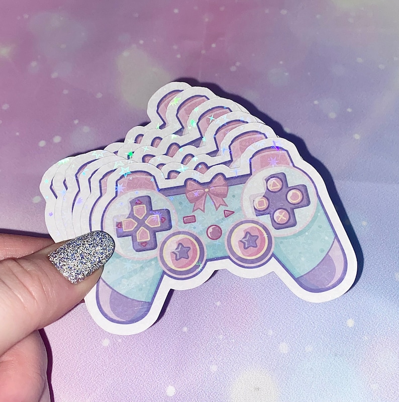 Gamer Girl Controller Holo Sticker | Cute Gamer Girl, Gamer Girls ...