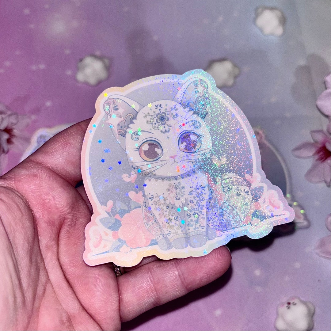Porcelain Kitty Sticker | Cute Cat Stickers, Cat Mom Stickers, Cat Moms ...