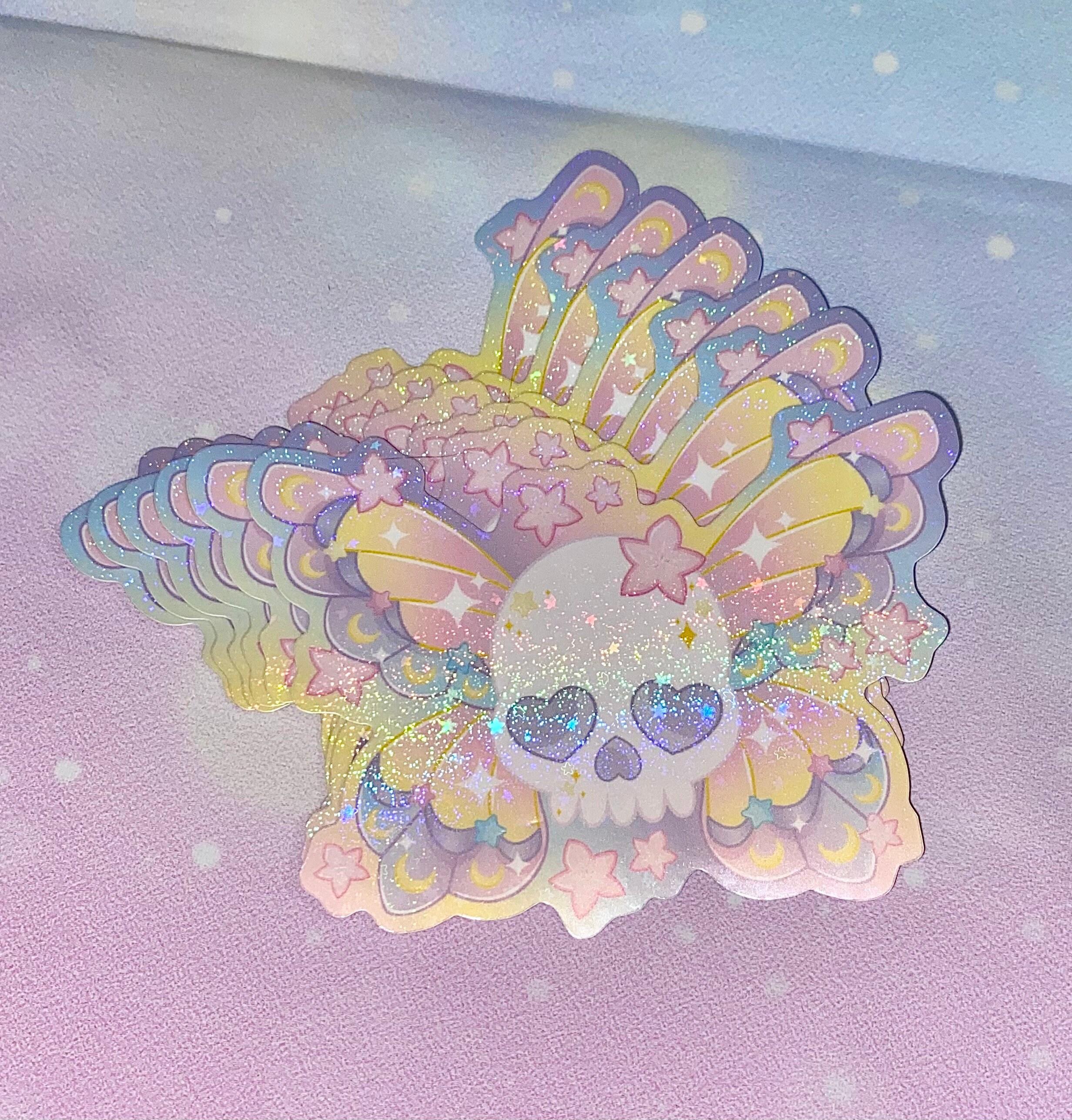 Deathly Beautiful Sticker | Cute Stickers, Butterfly Stickers, Skull ...