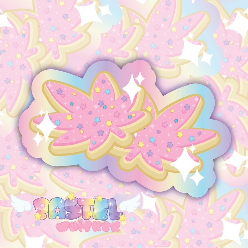 Canna-cookies Stoner Girls Cannabis Cookie Sticker Weed - Etsy