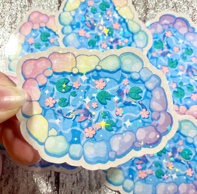 Pastel Koi Pond Cute Koi Ponds Koi Pond Stickers Koi | Etsy