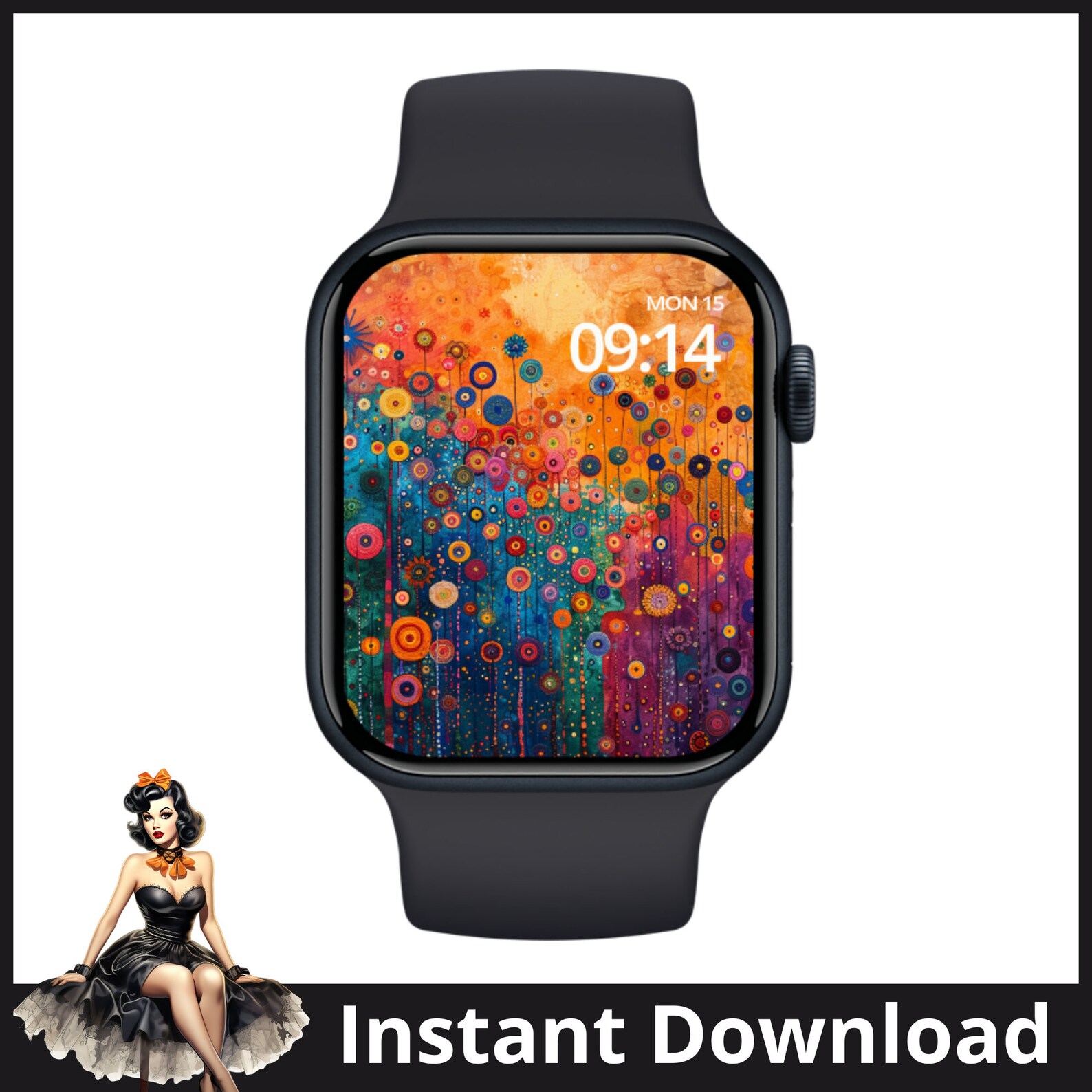Flowers Apple Watch Face Wallpaper, Apple Watch Face, Colors Watch Face ...