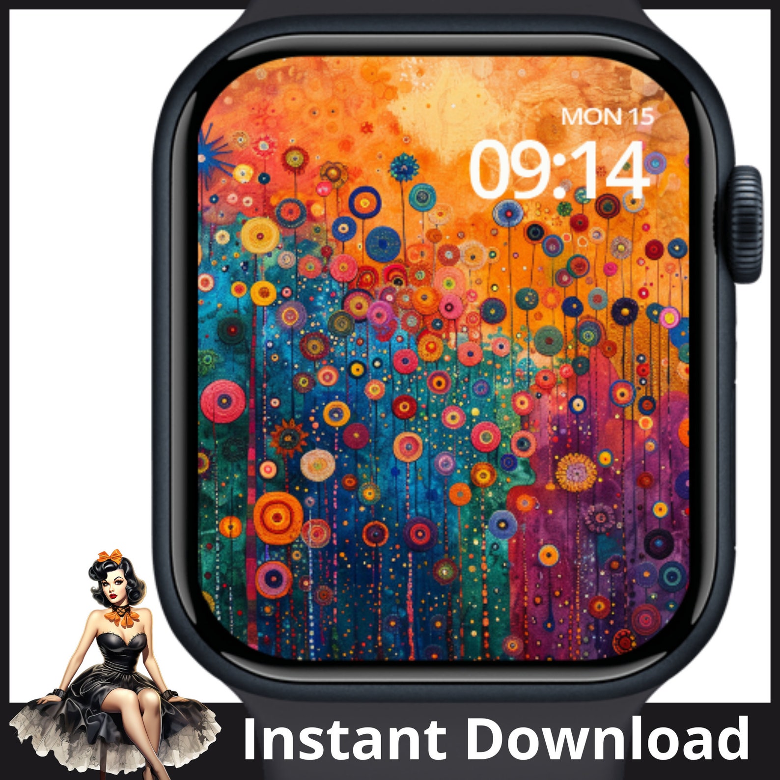 Flowers Apple Watch Face Wallpaper, Apple Watch Face, Colors Watch Face ...