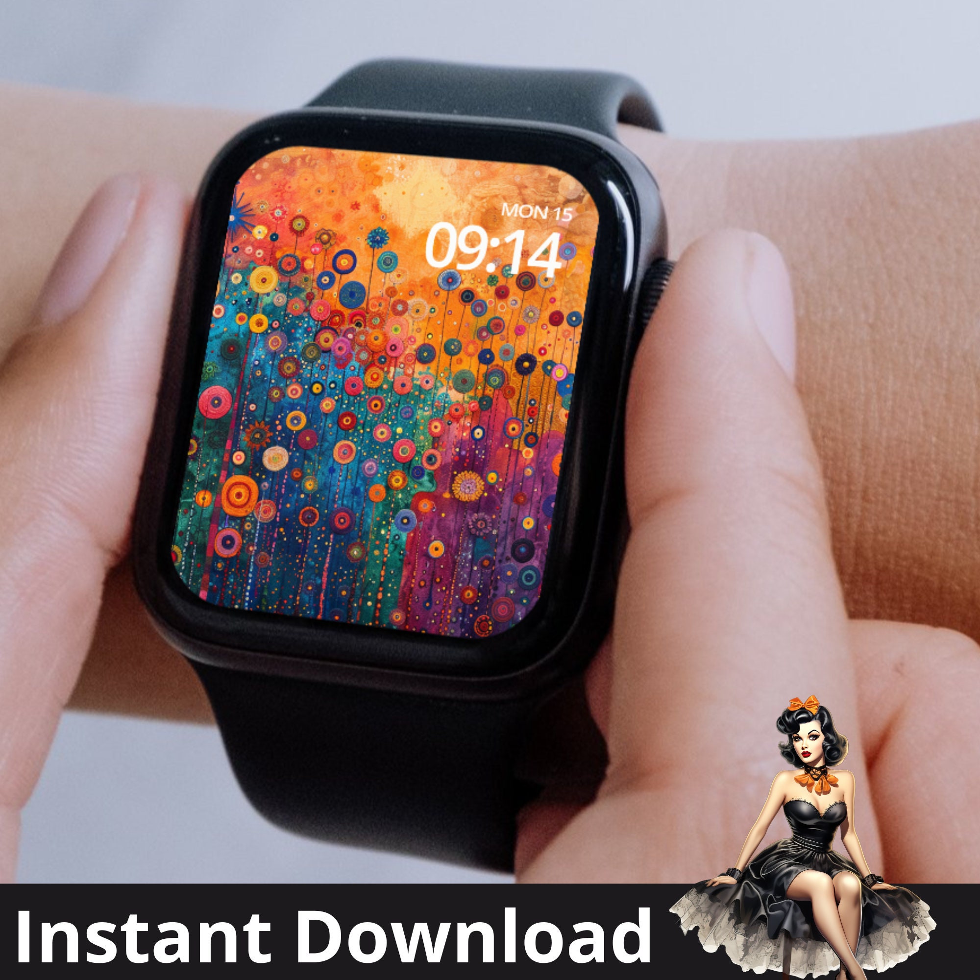 Flowers Apple Watch Face Wallpaper, Apple Watch Face, Colors Watch Face ...