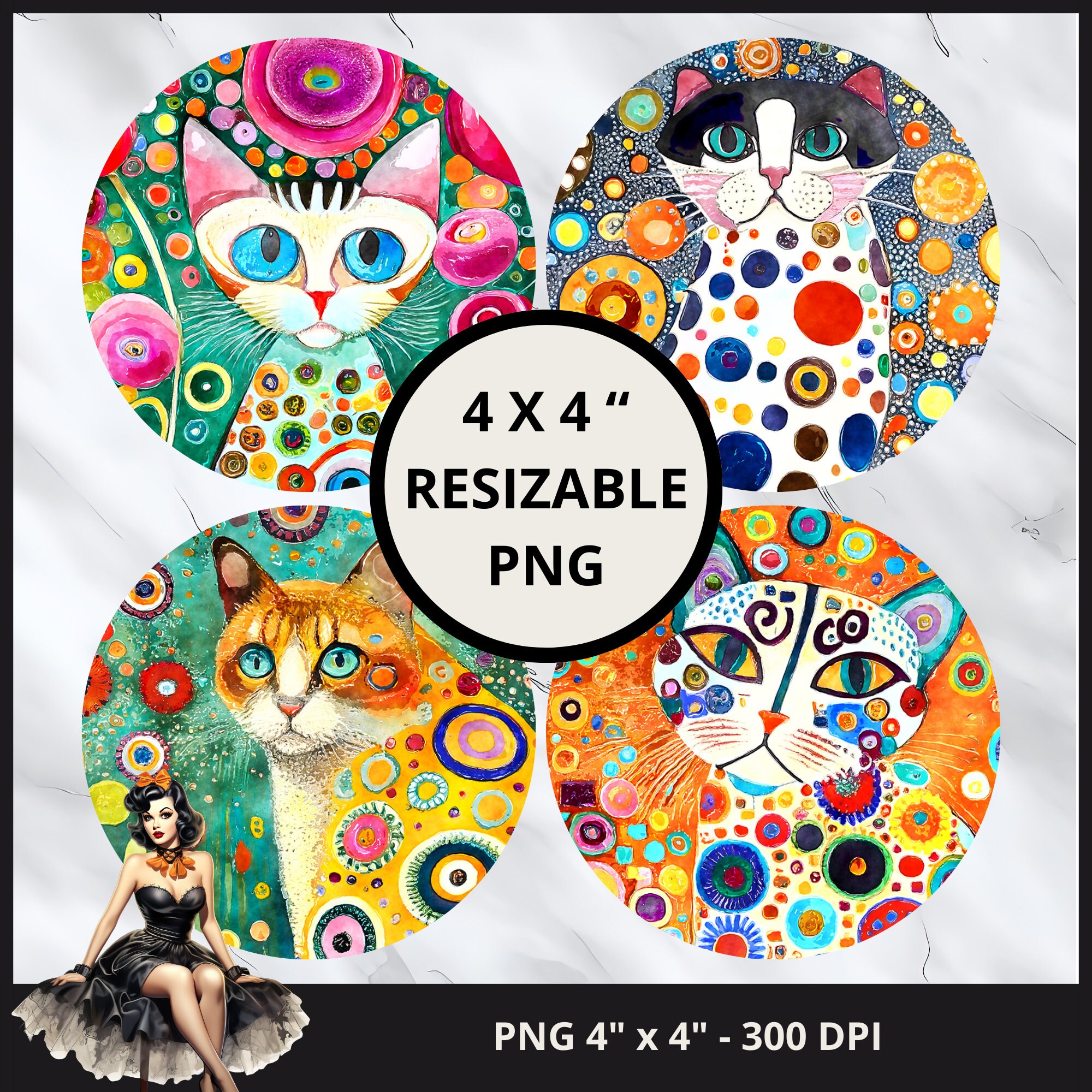 Cats Coasters PNG | Cat Square Coaster or Round Coaster Png | Round ...