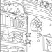 Cozy House Coloring Page, Cute Detailed Room With Books, Cats, Plants ...