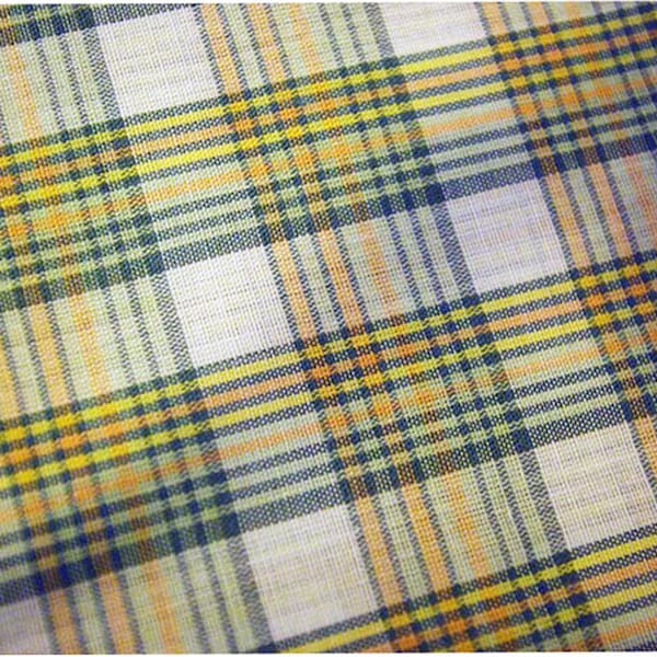 Yellow Plaid Fabric - Etsy