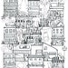 Village Coloring Page Shops Hand Drawn Digital Download - Etsy