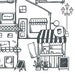 Village Coloring Page Shops Hand Drawn Digital Download - Etsy
