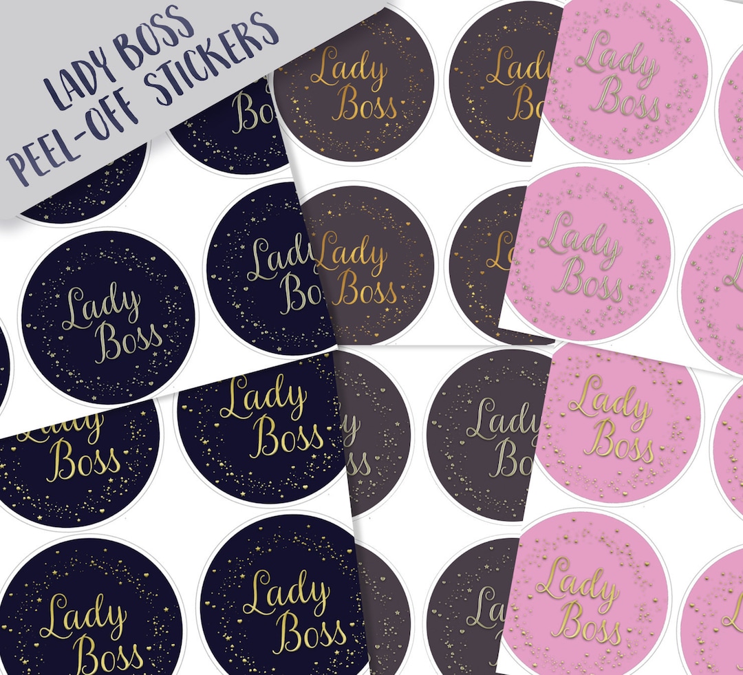 LADY BOSS Stickers | Girl Boss Labels | Branding Stickers Labels | Pink ...