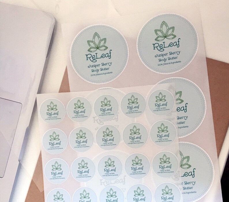 Personalised Round Stickers Customised Vinyl Stickers | Etsy