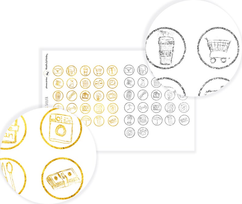 Functional Icon Stickers | PRINTABLE Icons Planner Stickers | Printable ...