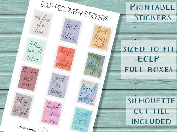 Recovery PRINTABLE Stickers for Your Big Book AA Slogans 12 | Etsy