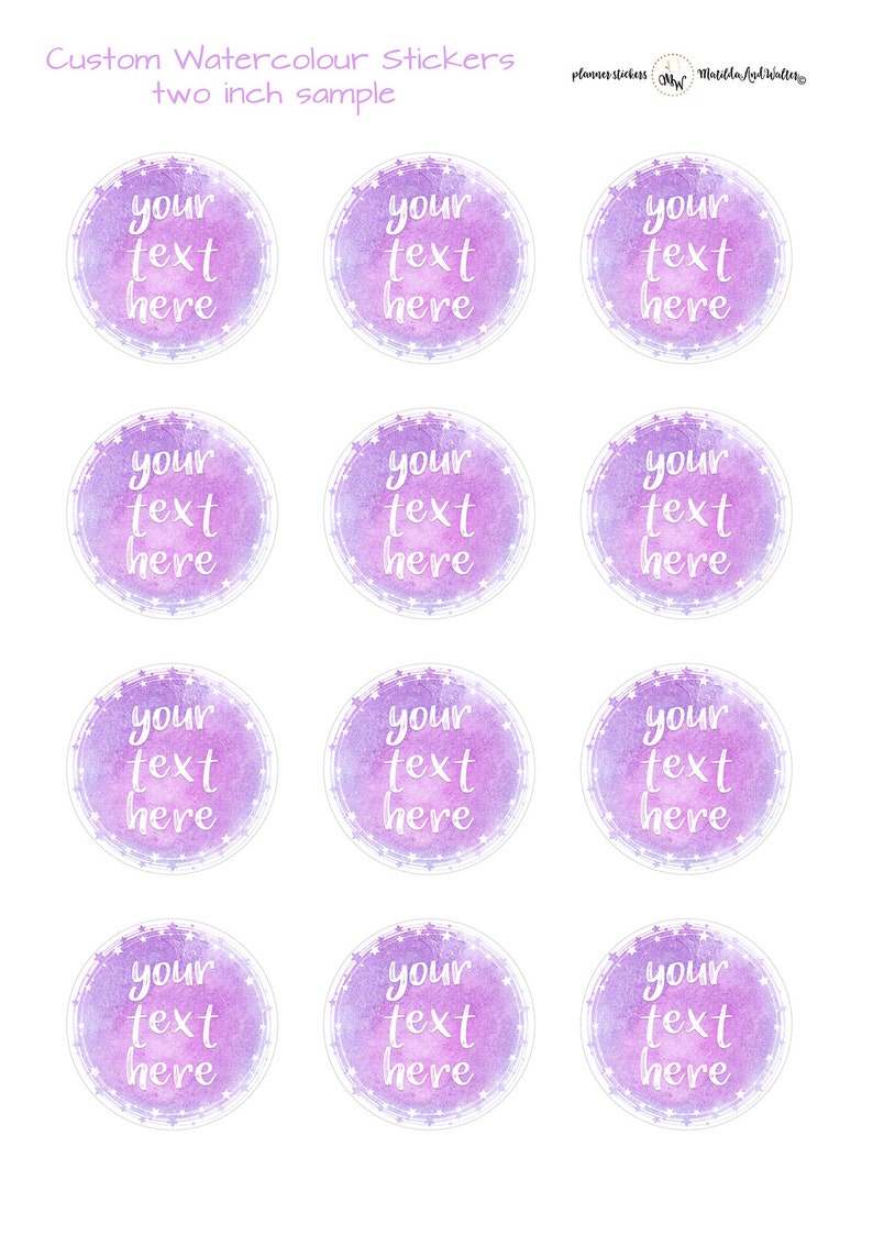 Custom Party Favor Labels Custom Watercolour Stickers - Etsy