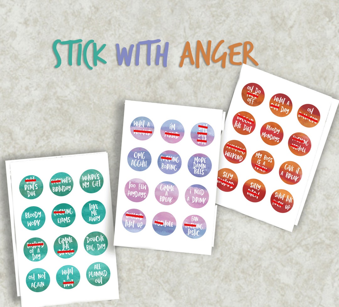 Rude Funny Planner Stickers Humorous Text Planner Stickers PRINTABLE ...
