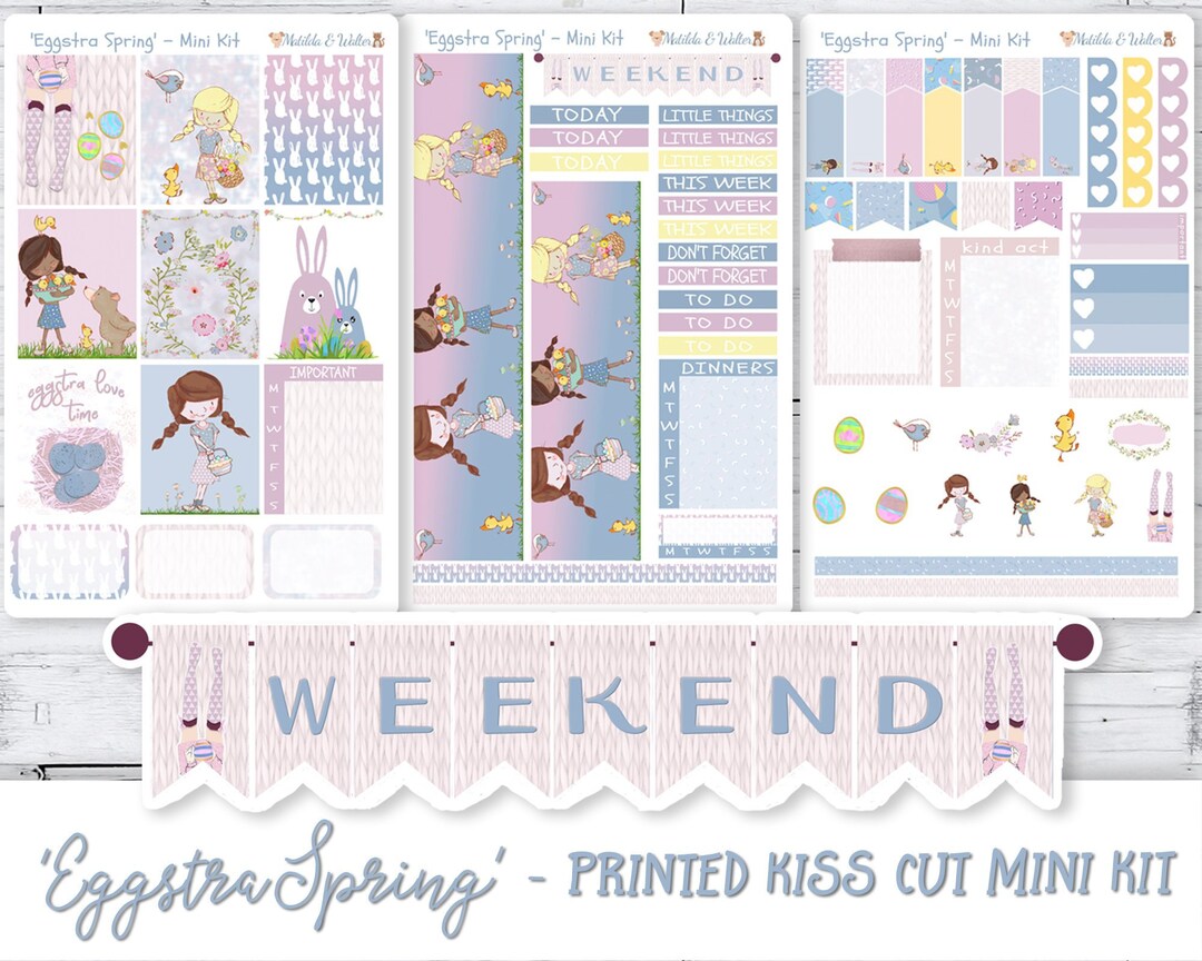 Easter Mini Sticker Kit to Fit Erin Condren or Happy Planner. Cute ...