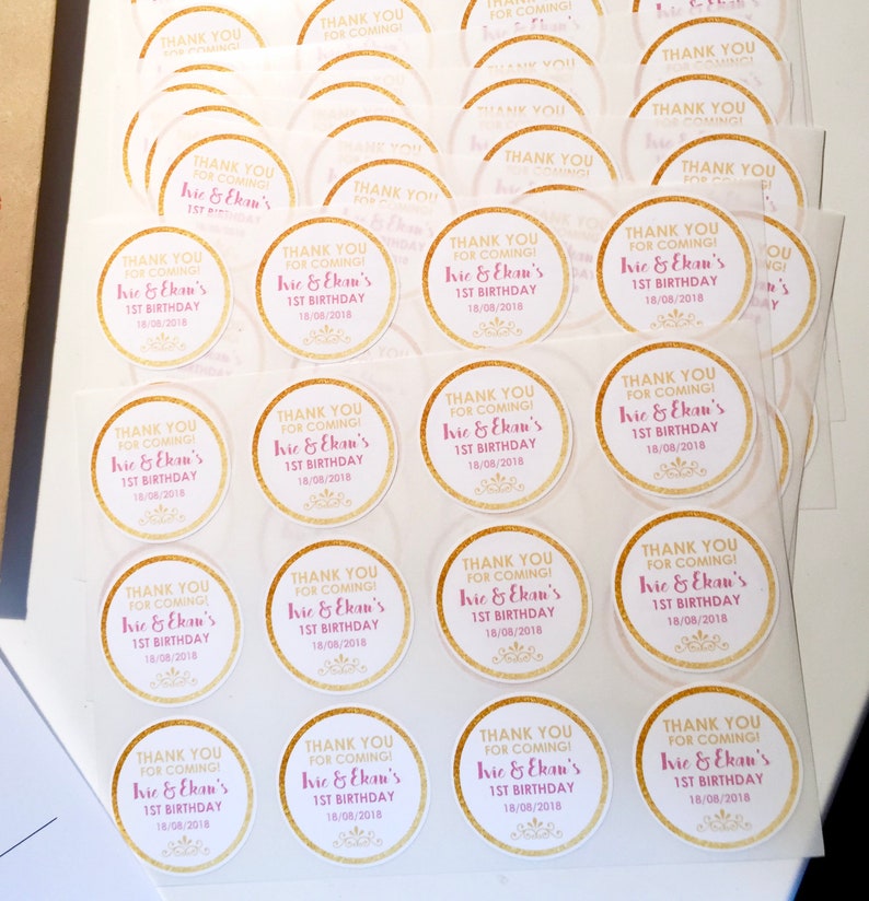 Personalised Round Stickers Customised Vinyl Stickers | Etsy