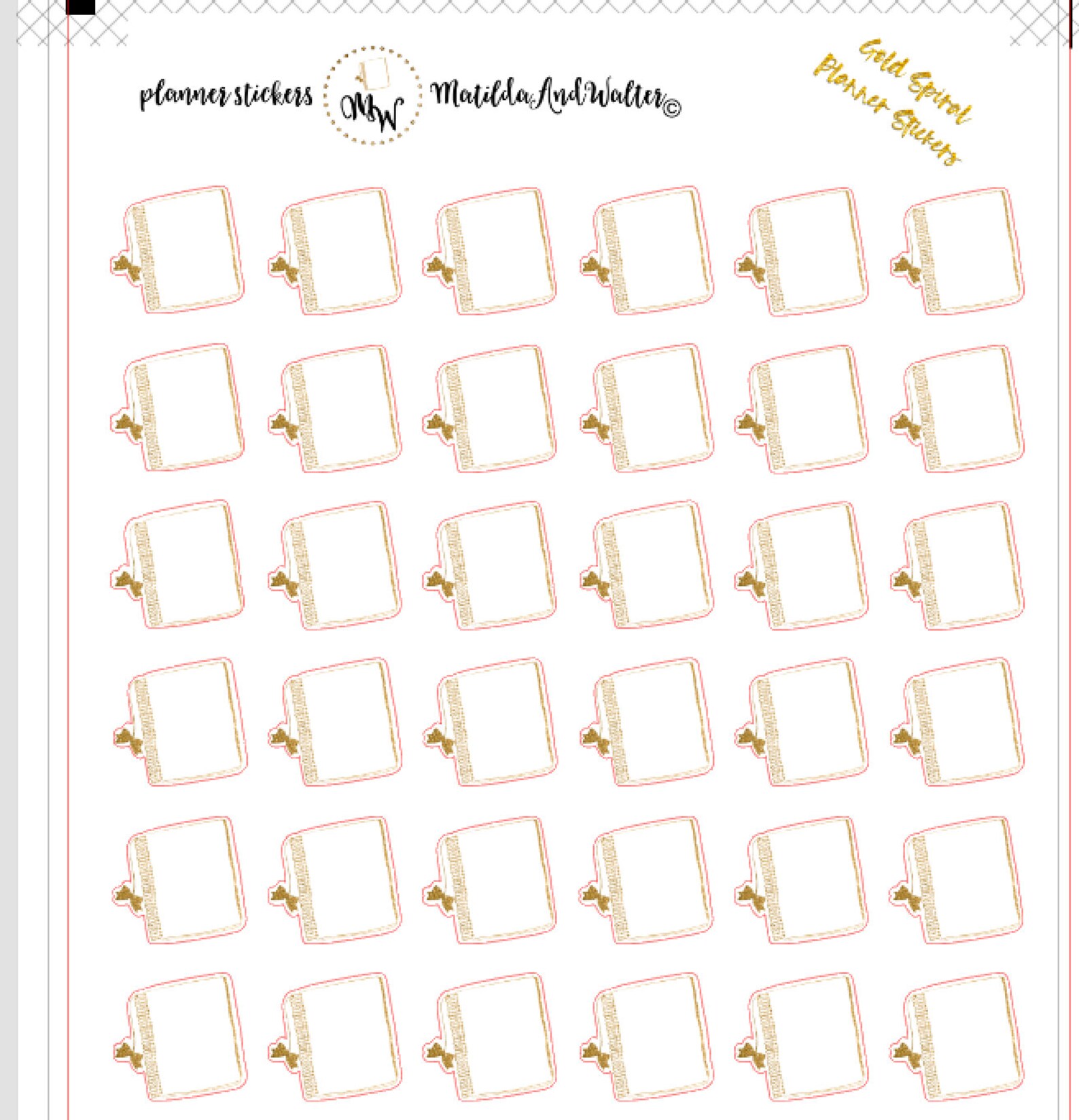 Gold Planner Stickers, PRINTABLE Planning Stickers, Mini Gold Erin ...