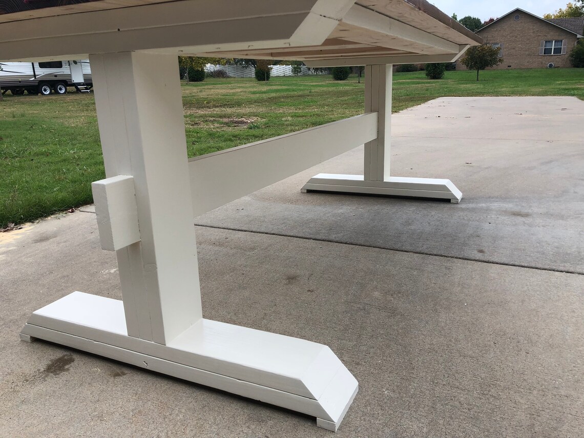 Trestle Dining Table Hand-built Rustic Table | Etsy